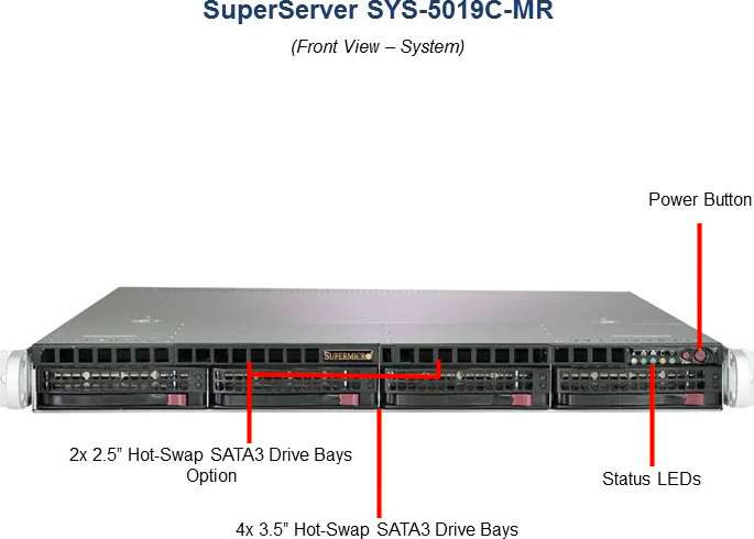 SYS-5019C-MR | Supermicro SuperServer 5019C-MR